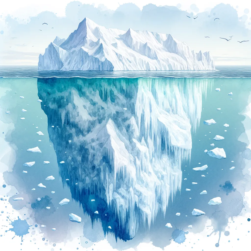 The tip of the iceberg with examples - Use Idioms
